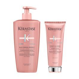 Kerastase Chroma Absolu Bain Chroma Respect 500ml + Fondant Cica Chroma ...